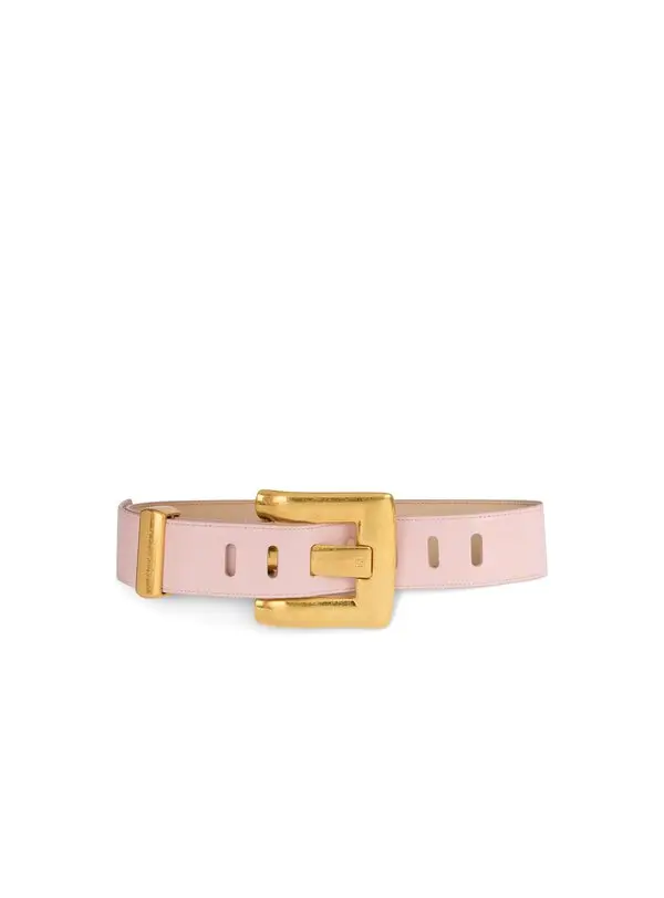 Balmain Anthem Leather Belt - Pink