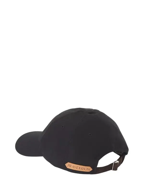 JW Anderson Baseball Cap With Logo - Black