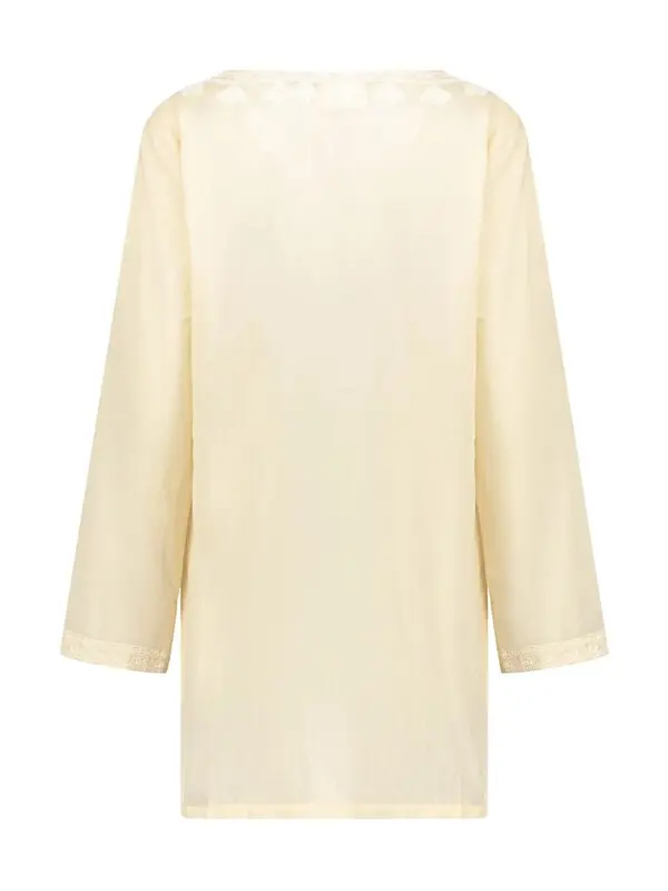 MC2 SAINT BARTH Cedy Embroidered Neckline Dress