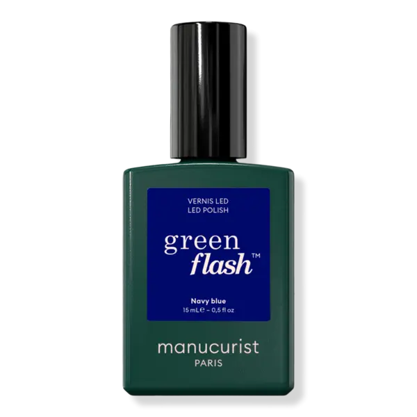 MANUCURIST Green Flash Led Gel Nail Polish, Non-toxic Nail Polish - Navy Blue