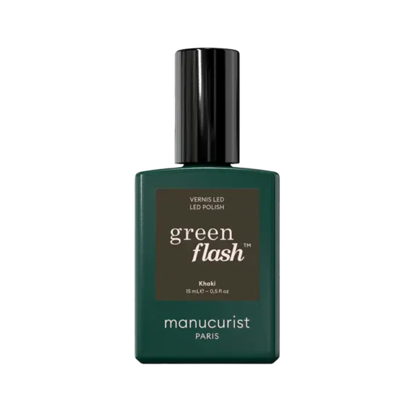MANUCURIST Green Flash Led Gel Nail Polish, Non-toxic Nail Polish - Khaki (a Green With Grey Undertones)