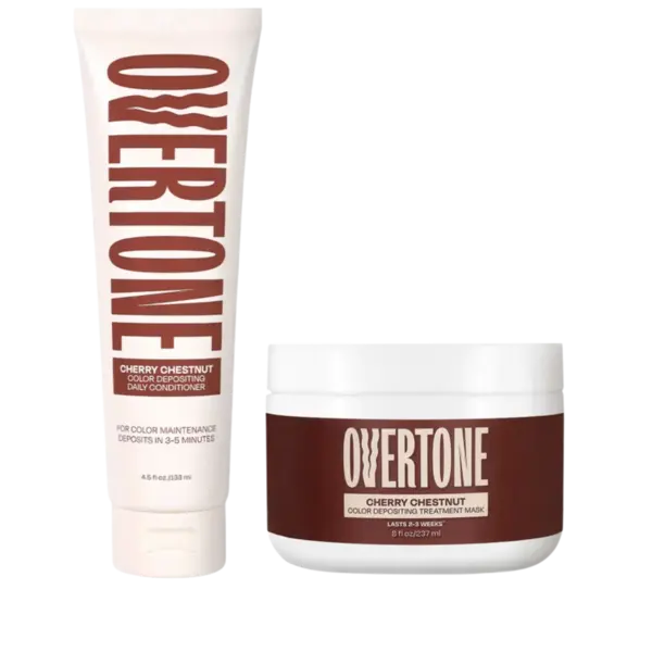 OVERTONE Healthy Color Duo Coloring Conditioner + Daily Conditioner Set - Cherry Chestnut Healthy Color Duo