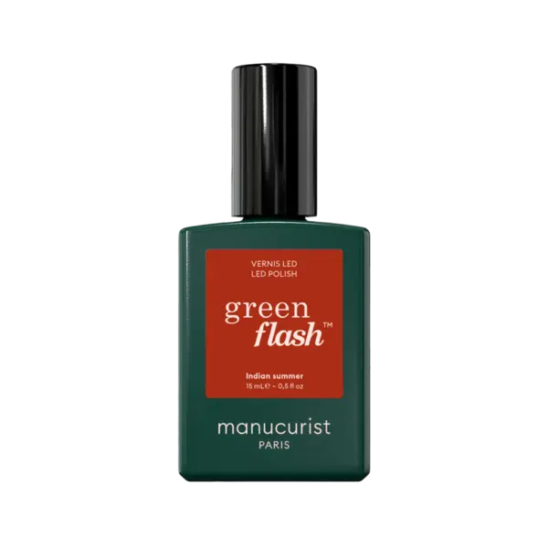 MANUCURIST Green Flash Led Gel Nail Polish, Non-toxic Nail Polish - Indian Summer (an Ochre Red)