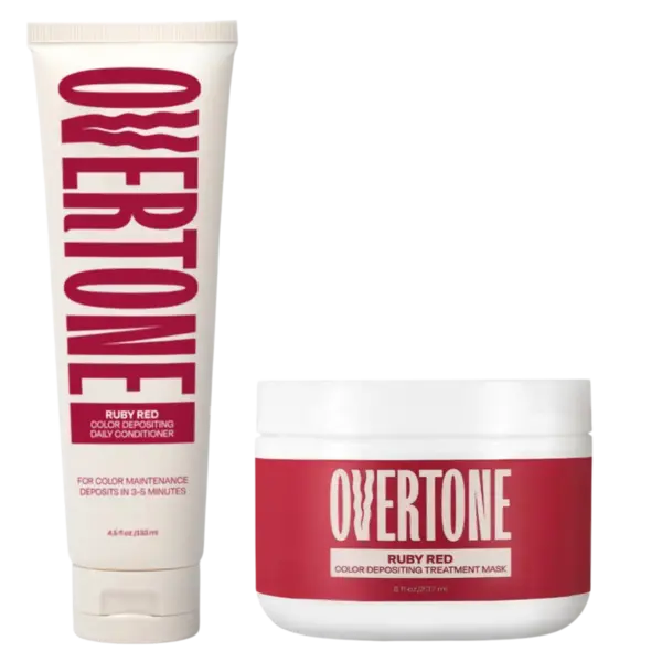 OVERTONE Healthy Color Duo Coloring Conditioner + Daily Conditioner Set - Ruby Red Healthy Color Duo