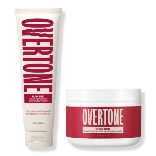 OVERTONE Healthy Color Duo Coloring Conditioner + Daily Conditioner Set - Ruby Red Healthy Color Duo