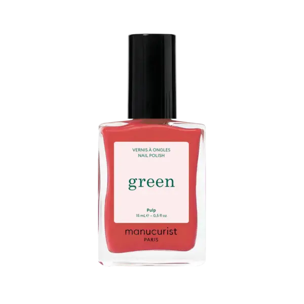 MANUCURIST Green Nail Polish, Quick Dry, Non-toxic Nail Polish With Gel-like Finish - Pulp ( A Coral Pink)