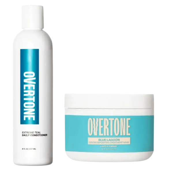 OVERTONE Healthy Color Duo Coloring Conditioner + Daily Conditioner Set - Blue Lagoon Healthy Color Duo