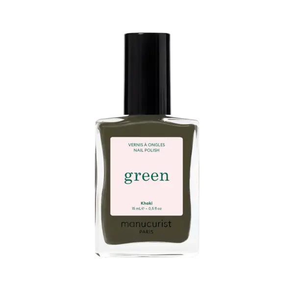 MANUCURIST Green Nail Polish, Quick Dry, Non-toxic Nail Polish With Gel-like Finish - Khaki (a Green With Grey Undertones)