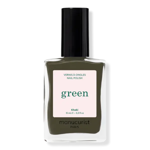 MANUCURIST Green Nail Polish, Quick Dry, Non-toxic Nail Polish With Gel-like Finish - Khaki
