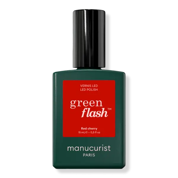 MANUCURIST Green Flash Led Gel Nail Polish, Non-toxic Nail Polish - Red Cherry