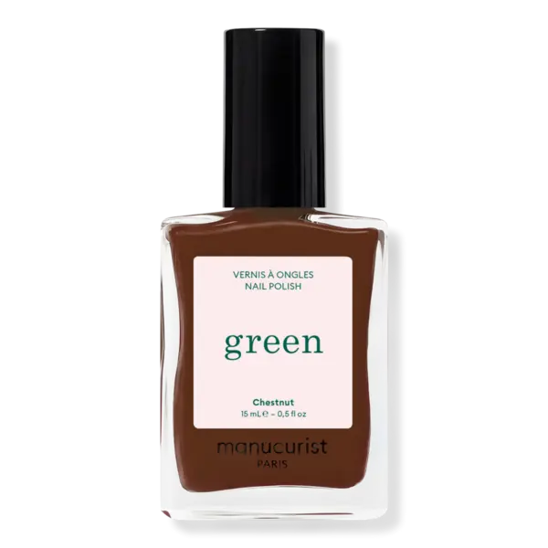 MANUCURIST Green Nail Polish, Quick Dry, Non-toxic Nail Polish With Gel-like Finish - Chestnut