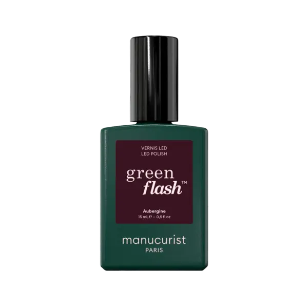 MANUCURIST Green Flash Led Gel Nail Polish, Non-toxic Nail Polish - Aubergine (a Dark Purple)