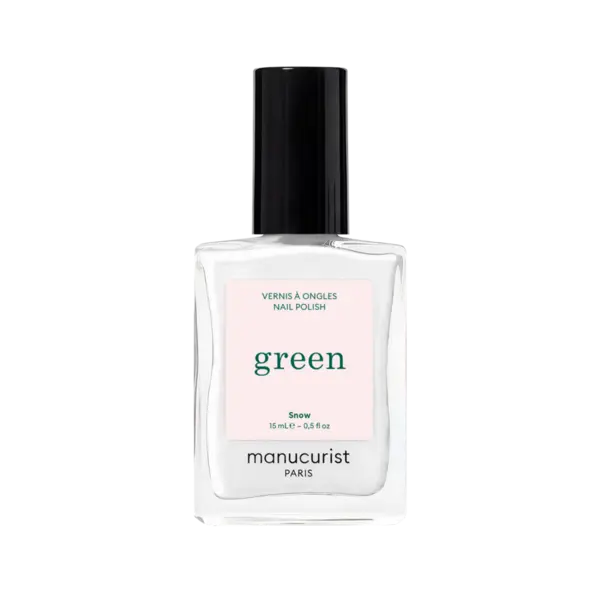 MANUCURIST Green Nail Polish, Quick Dry, Non-toxic Nail Polish With Gel-like Finish - Snow