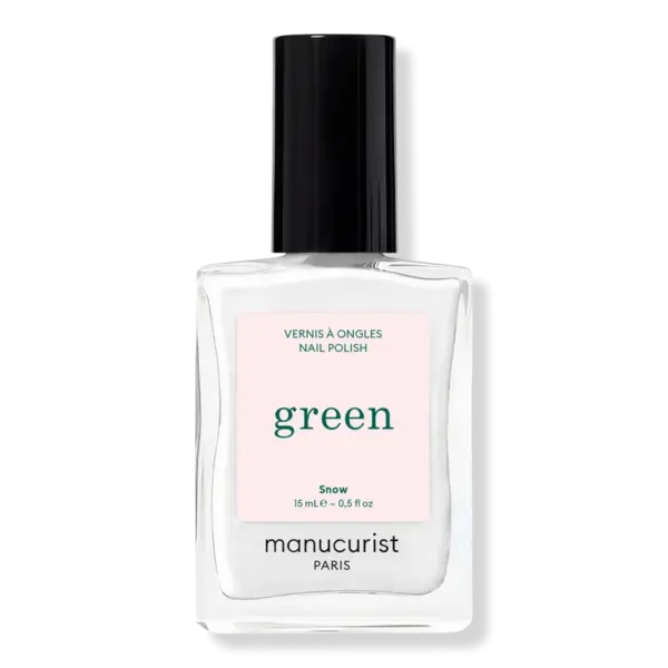 MANUCURIST Green Nail Polish, Quick Dry, Non-toxic Nail Polish With Gel-like Finish - Snow