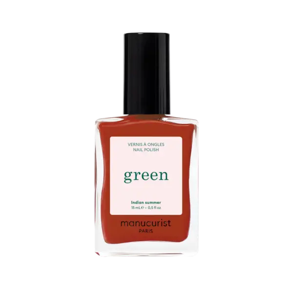 MANUCURIST Green Nail Polish, Quick Dry, Non-toxic Nail Polish With Gel-like Finish - Indian Summer (an Ochre Red)
