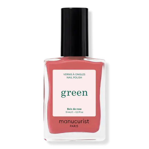 MANUCURIST Green Nail Polish, Quick Dry, Non-toxic Nail Polish With Gel-like Finish - Bois De Rose