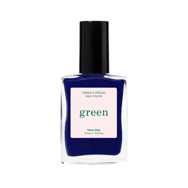 MANUCURIST Green Nail Polish, Quick Dry, Non-toxic Nail Polish With Gel-like Finish - Navy Blue