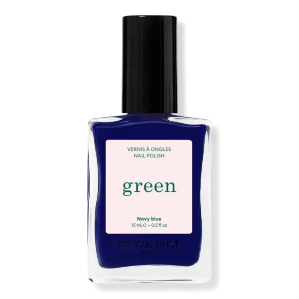 MANUCURIST Green Nail Polish, Quick Dry, Non-toxic Nail Polish With Gel-like Finish - Navy Blue