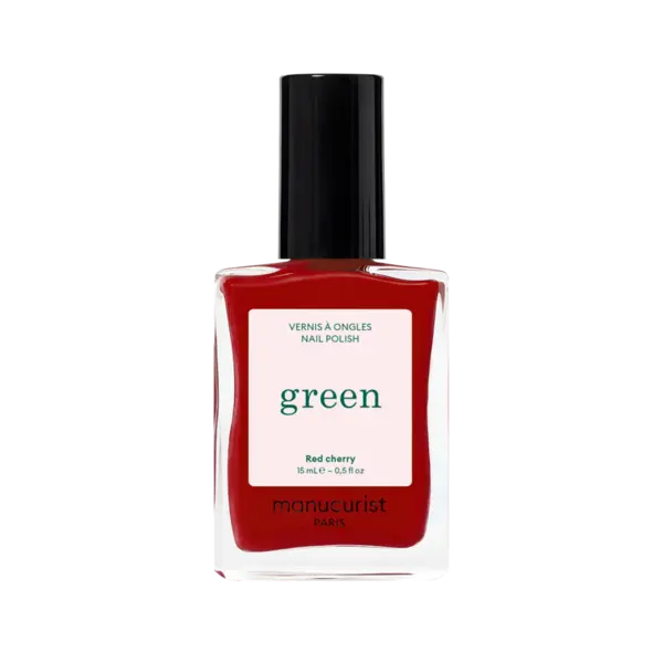 MANUCURIST Green Nail Polish, Quick Dry, Non-toxic Nail Polish With Gel-like Finish - Red Cherry (a Cherry Red)