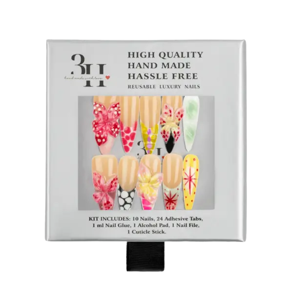 3H NAILS Garden Flutter Press-on Nails - One-color