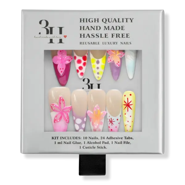 3H NAILS Garden Flutter Press-on Nails - One-color