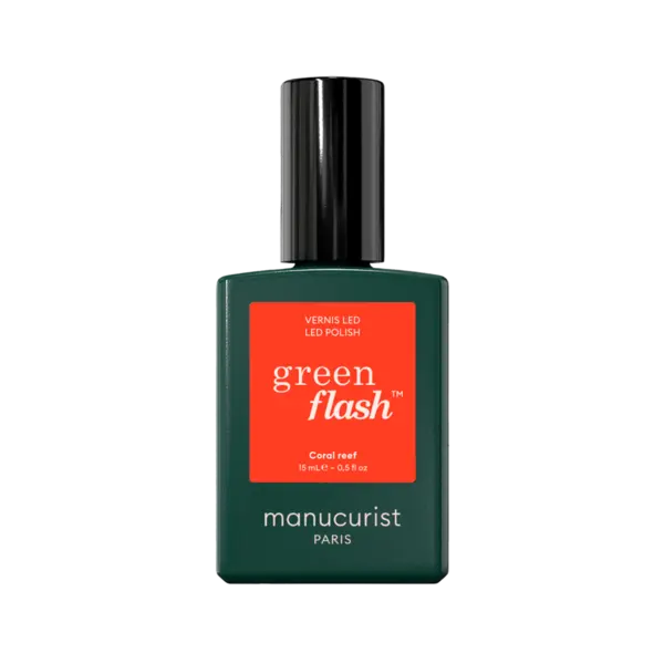 MANUCURIST Green Flash Led Gel Nail Polish, Non-toxic Nail Polish - Coral Reef