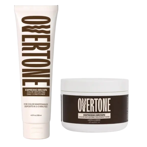 OVERTONE Healthy Color Duo Coloring Conditioner + Daily Conditioner Set - Espresso Brown Healthy Color Duo