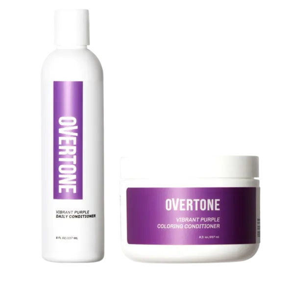 OVERTONE Healthy Color Duo Coloring Conditioner + Daily Conditioner Set - Vibrant Purple Healthy Color Duo
