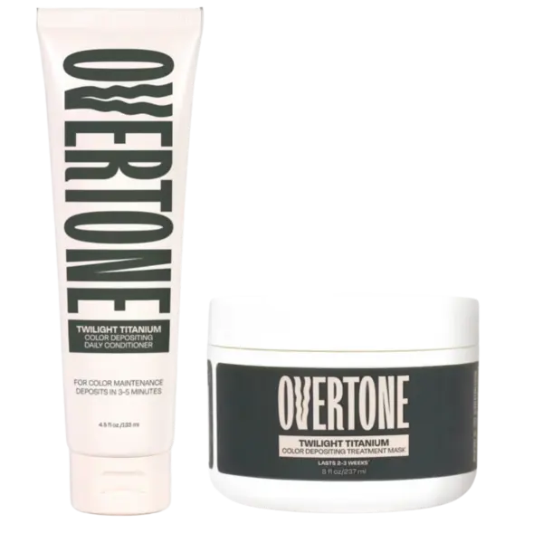 OVERTONE Healthy Color Duo Coloring Conditioner + Daily Conditioner Set - Twilight Titanium Daily Duo