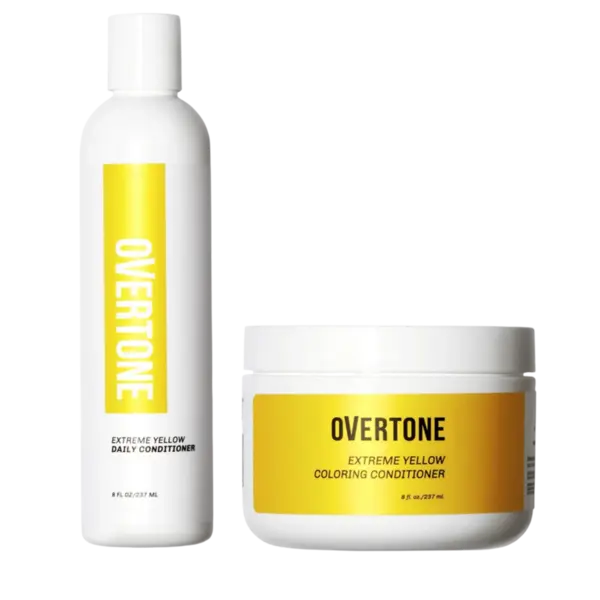 OVERTONE Healthy Color Duo Coloring Conditioner + Daily Conditioner Set - Extreme Yellow Healthy Color Duo