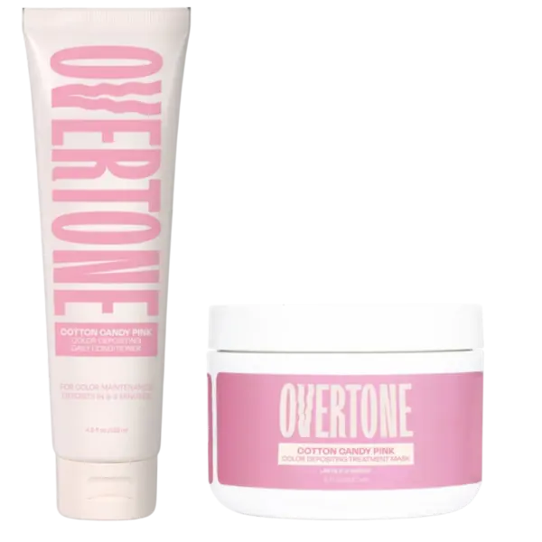 OVERTONE Healthy Color Duo Coloring Conditioner + Daily Conditioner Set - Cotton Candy Pink Healthy Color Duo