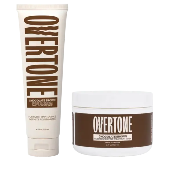 OVERTONE Healthy Color Duo Coloring Conditioner + Daily Conditioner Set - Chocolate Brown Healthy Color Duo