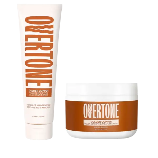 OVERTONE Healthy Color Duo Coloring Conditioner + Daily Conditioner Set - Golden Copper Healthy Color Duo