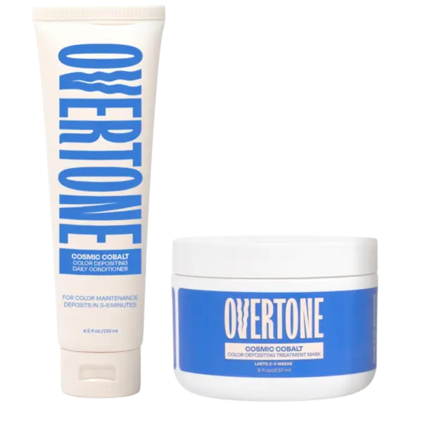 OVERTONE Healthy Color Duo Coloring Conditioner + Daily Conditioner Set - Cosmic Cobalt Healthy Color Duo