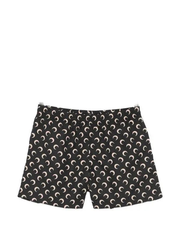 MARINE SERRE Moon Printed Swim Shorts - Black