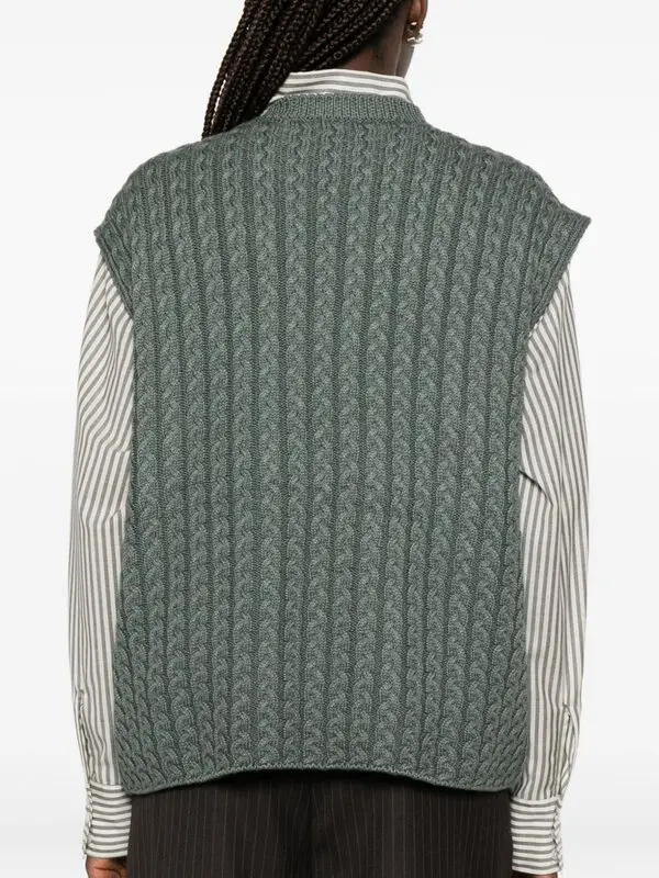 Loewe Anagram Wool Vest - Green