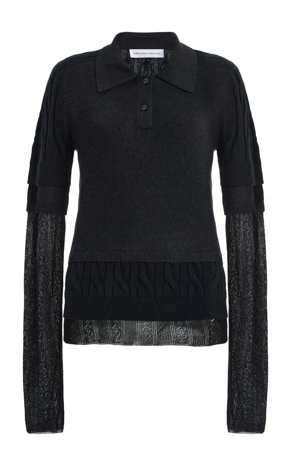 Marie Adam-Leenaerdt Polo All In Top - Black