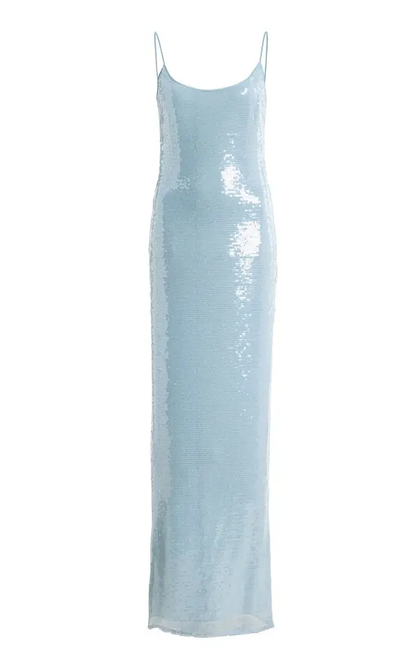 THE NEW ARRIVALS ILKYAZ OZEL Ilkyaz Ozel Exclusive Isis Maxi Dress - Light Blue
