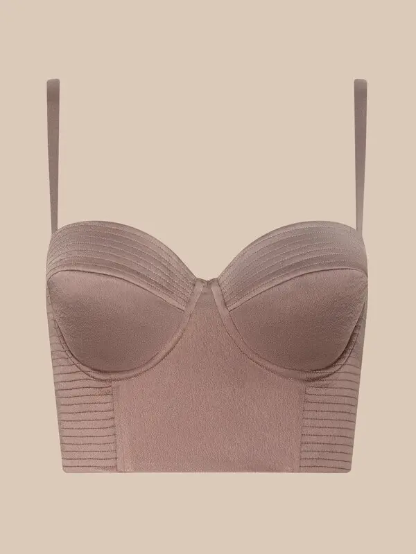 L'Agence Nysa Bustier Top - Mocha Tan