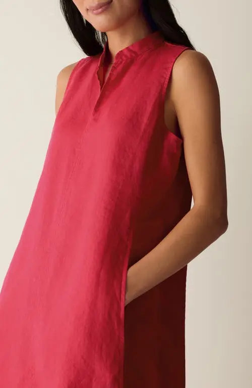 Eileen Fisher Organic Linen A-line Dress - Grenadine