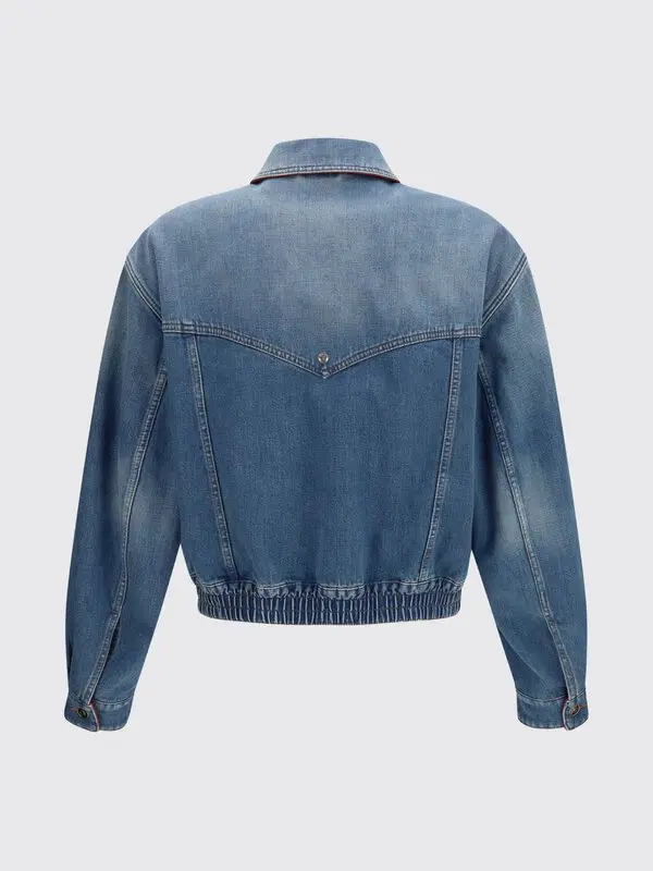 Versace Cotton Denim Bomber Jacket