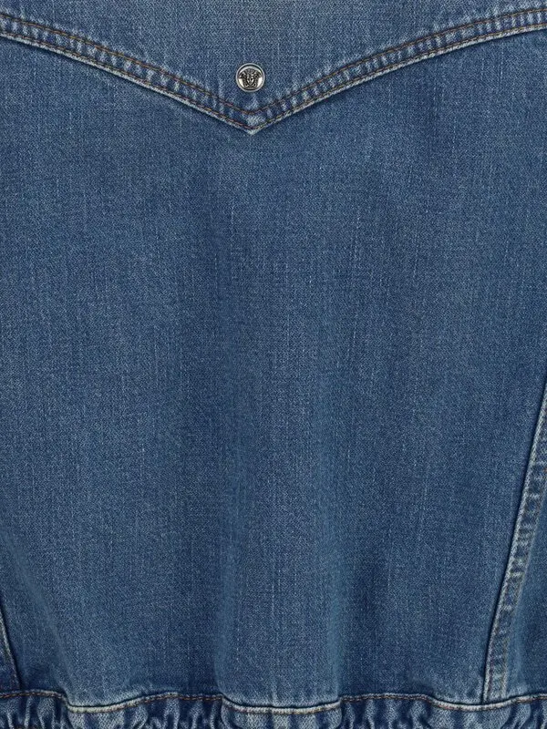 Versace Cotton Denim Bomber Jacket