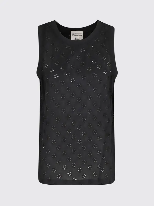 SEMICOUTURE Broderie Anglaise Lace Top