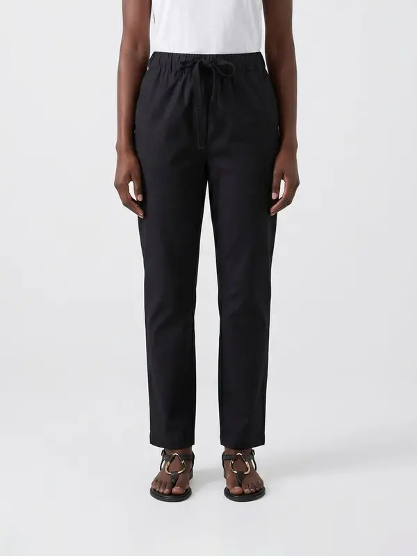 SEMICOUTURE Drawstring Waist Trousers - Black