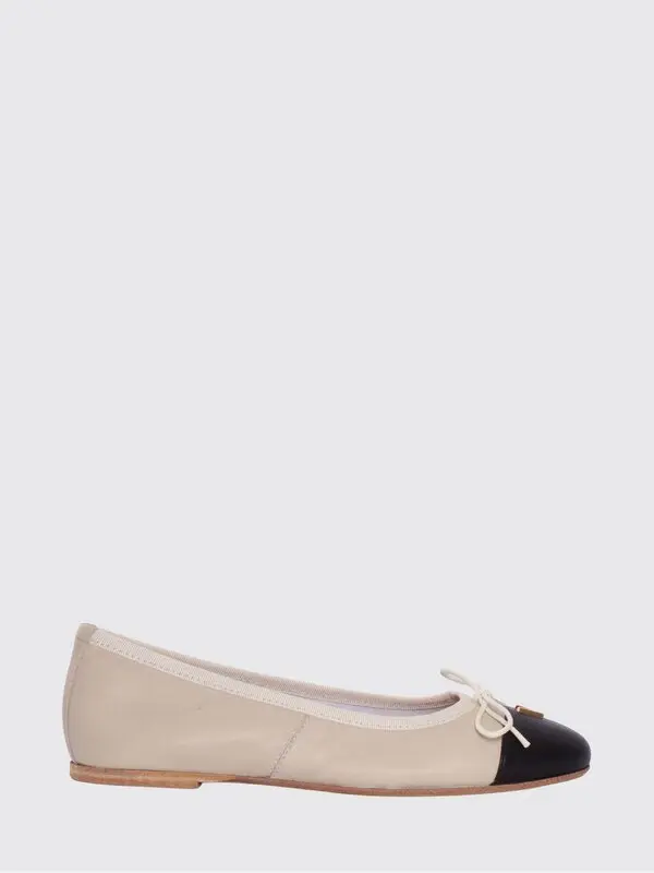 VIA ROMA 15 Leather Ballerinas - Butter