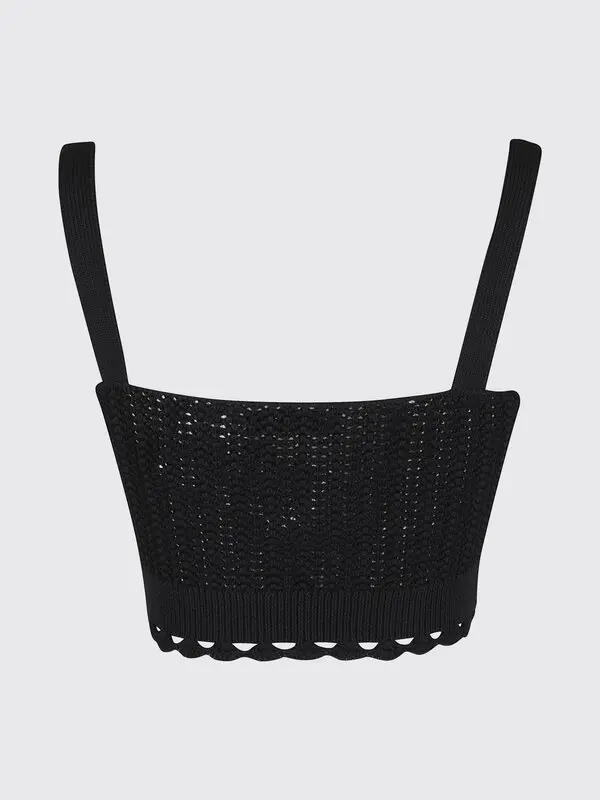 IRO PARIS Cropped Knit Top With Scalloped Hem