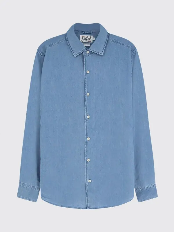 MC2 SAINT BARTH Linen Shirt - Blue 1