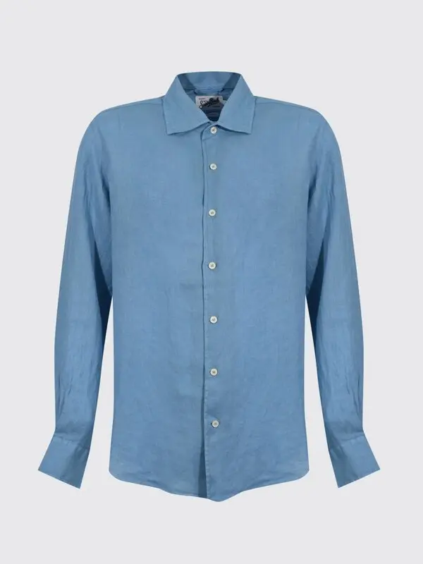 MC2 SAINT BARTH Linen Shirt - Blue