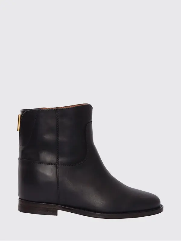 VIA ROMA 15 Leather Wedge Ankle Boots