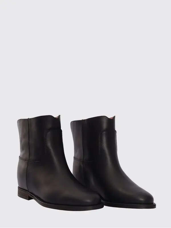 VIA ROMA 15 Leather Wedge Ankle Boots